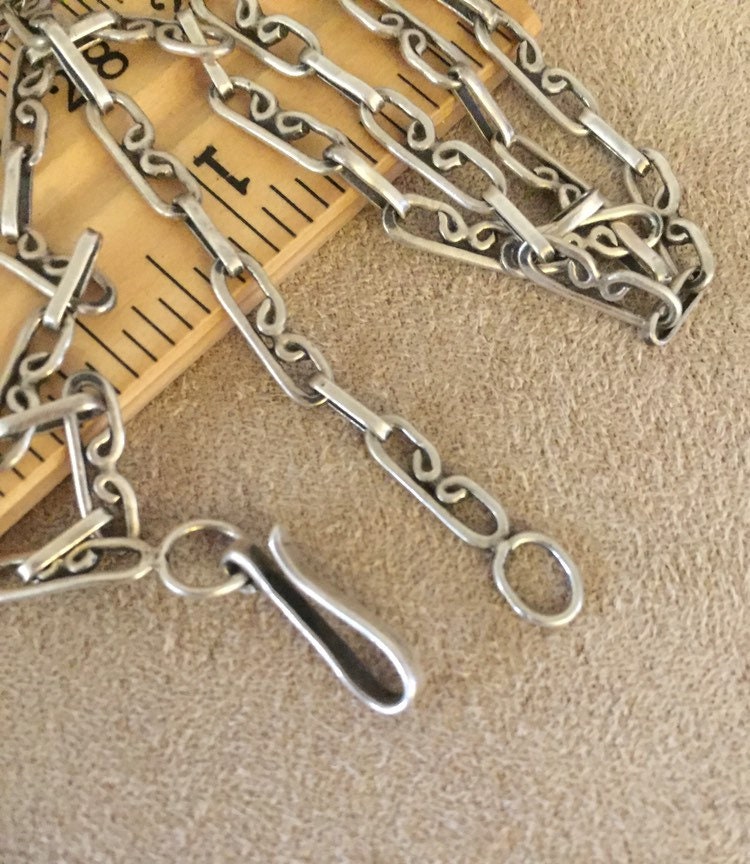 Antique Art Deco Ornate Swirl Ornate Link Necklace Chain - Etsy