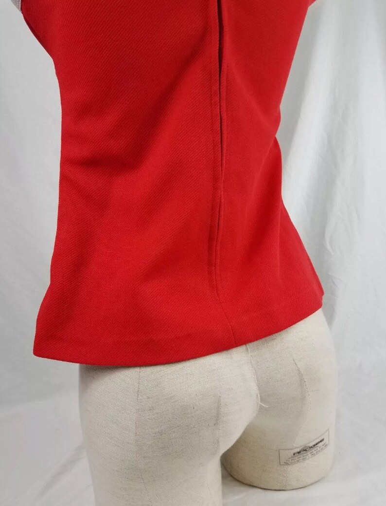 Brigitte Bardot's Style Vintage Red and White Sleeveless Zipper Back ...