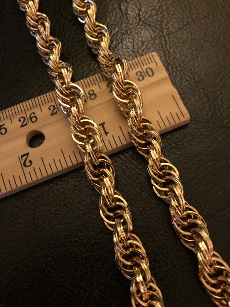 Vintage 1960’s - 1970’s Monet Chunky Rope Chain Necklace 24 Inch - Etsy