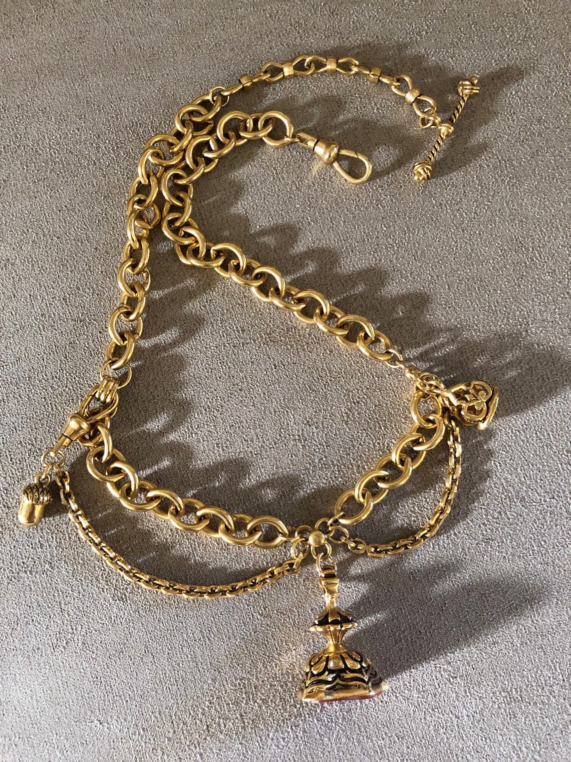 Rare Vintage Ralph Lauren Pocket Watch Fob Chain RLL Necklace 17" - Etsy