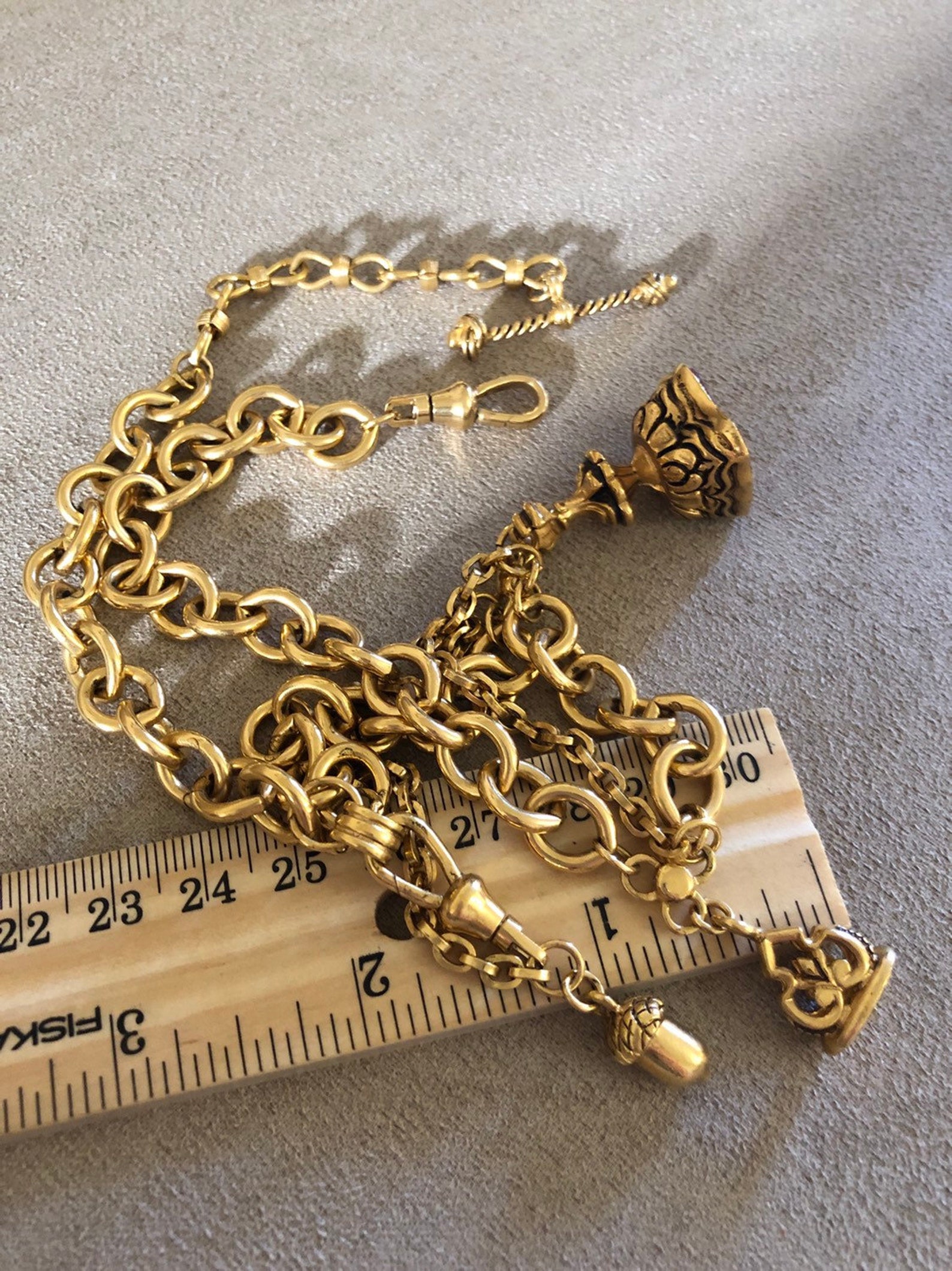 Rare Vintage Ralph Lauren Pocket Watch Fob Chain RLL Necklace 17" - Etsy