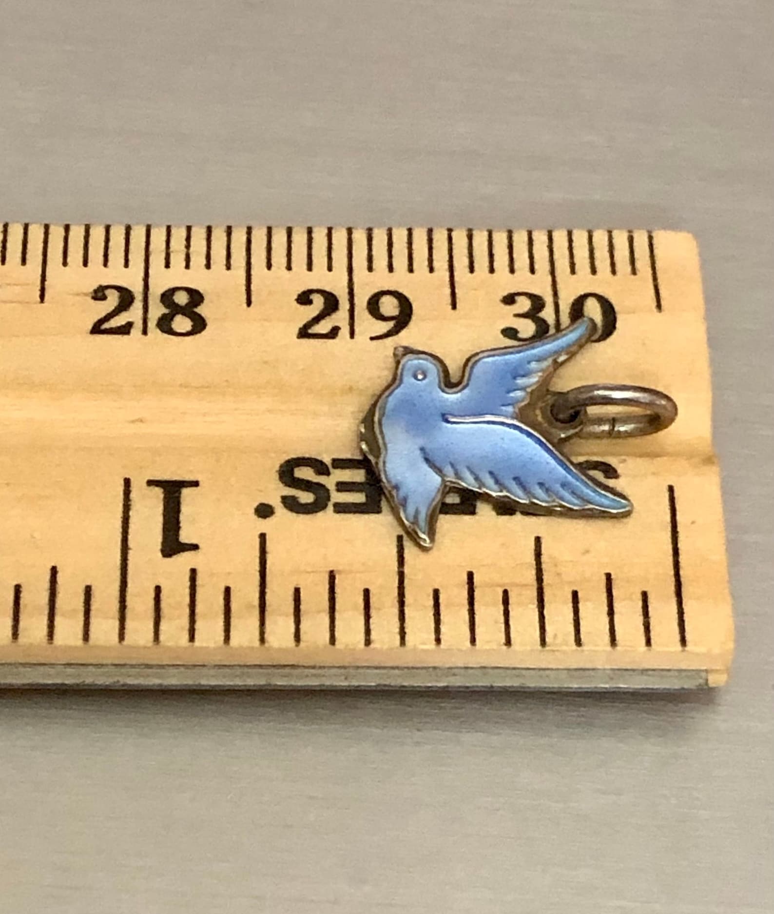 Very Small Vintage Antique Sterling Silver Blue Enamel Volmer Bahner ...