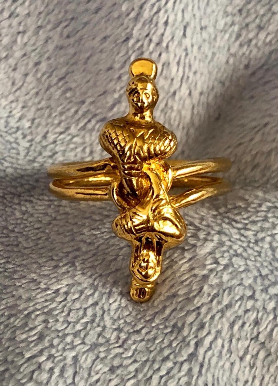 Metropolitan Museum of Art MMA Vintage Gilt Sterling Double Genie Ring ...