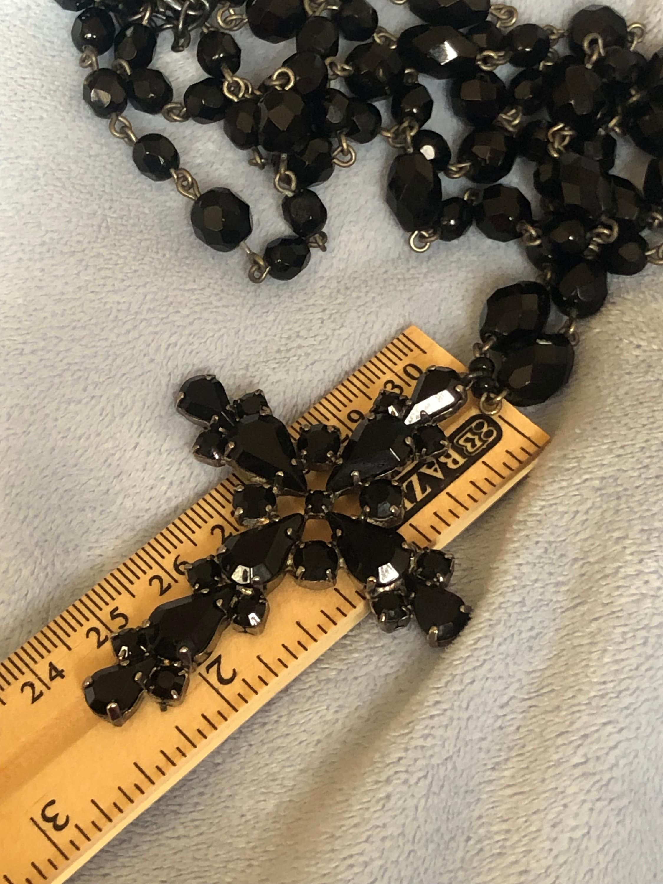 Nicky Butler Made in England Large Black Crystal Cross Necklace ...