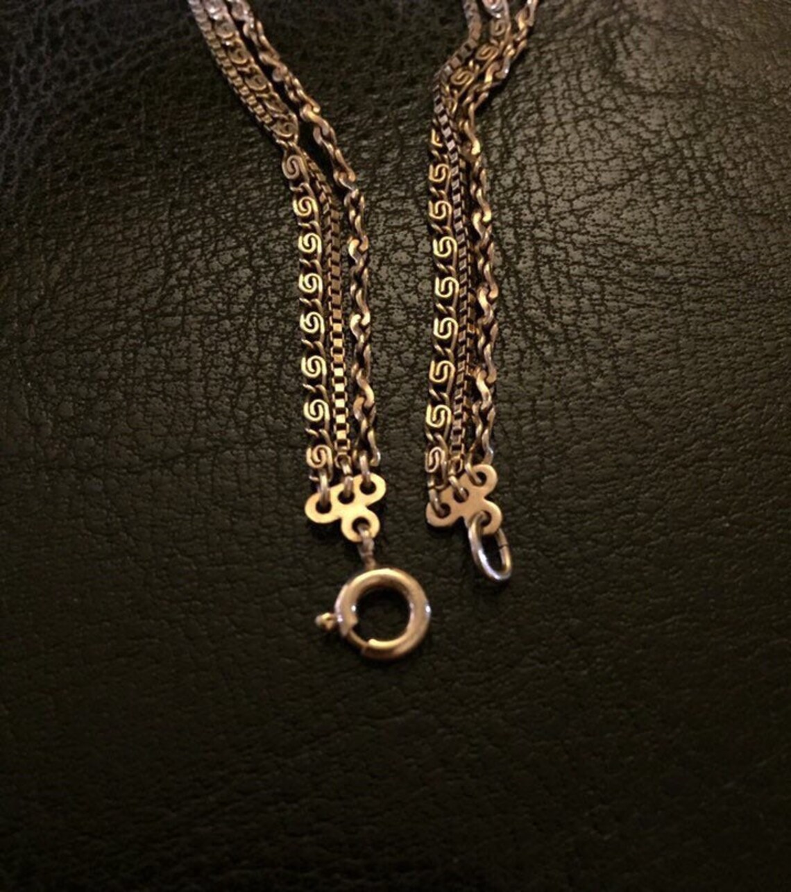 Vintage 1950’s 1/20 12K Gold Filled Triple Chains Dainty Bracelet 7 ...