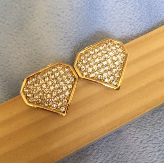 Vintage Geometric Shield Christian Dior Art Deco Earr… - Gem