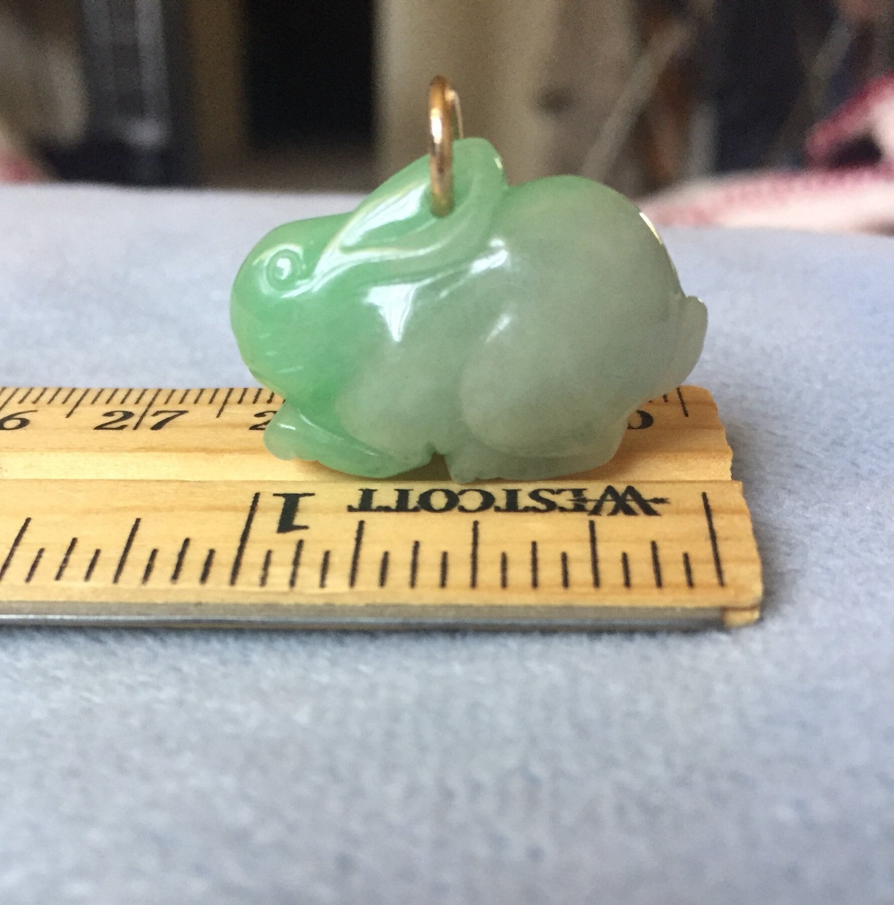 Apple Green Carved Rabbit Jade Pendant - Etsy