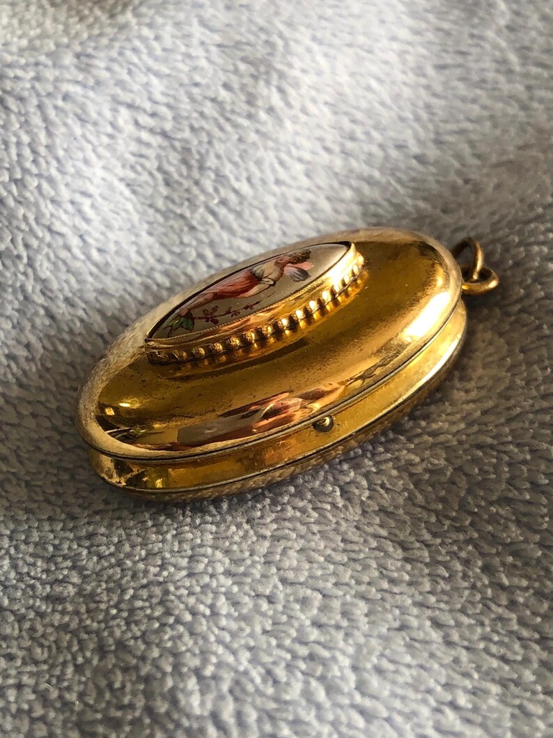 Antique Georgian Miniature Fairy Hair and Picture Locket Pendent Fob ...