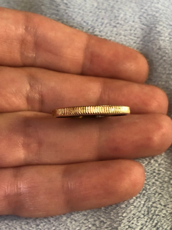 Gold Filled Spinach Jade Taurus Bull Coin Pendant - Gem