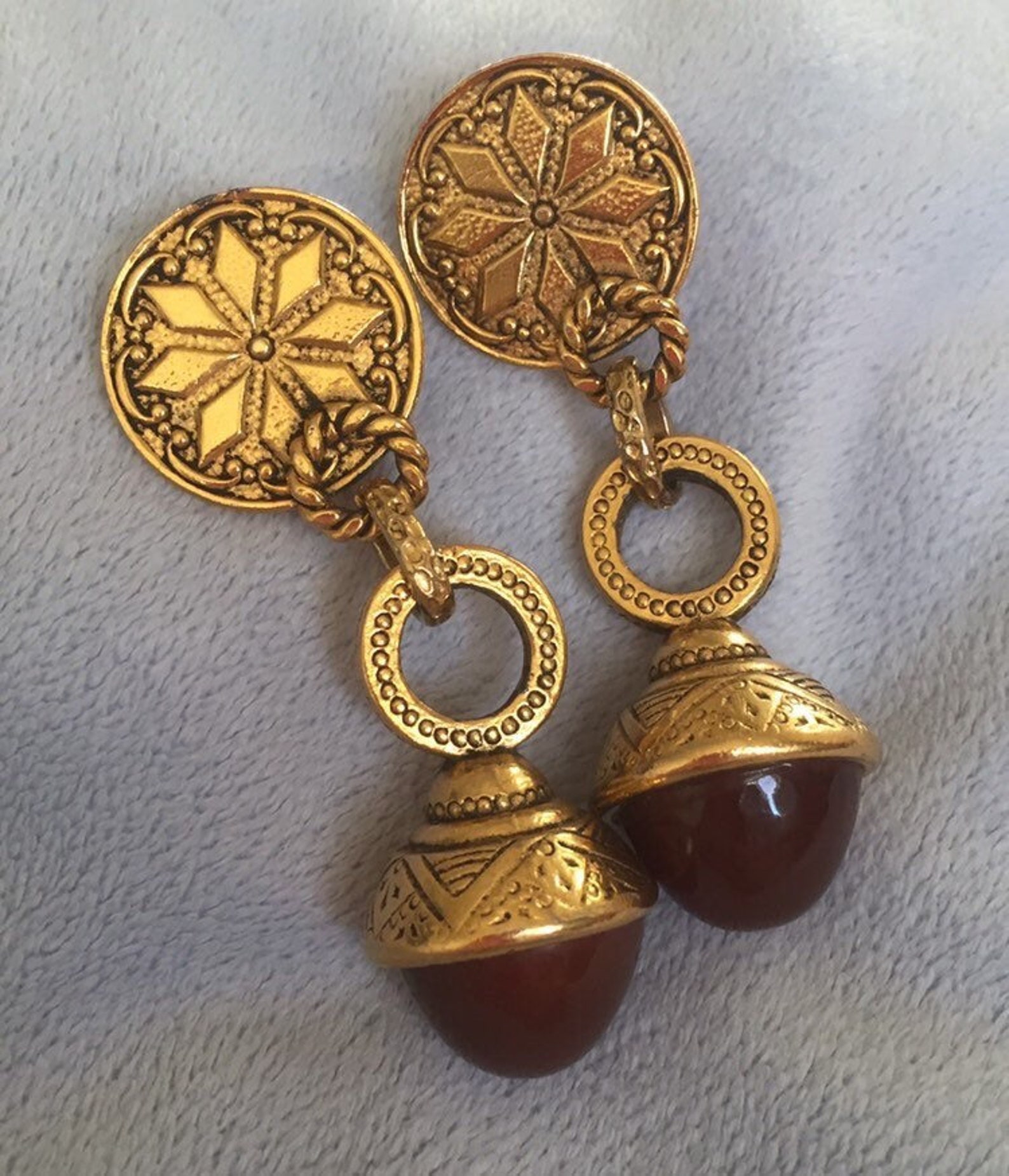 Vintage Made in France Zoe Coste Earrings French Haute Couture Etruscan ...