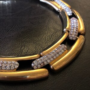 Vintage Dazzling Pave Set Crystals Chain Collar Necklace by Park Lane ...