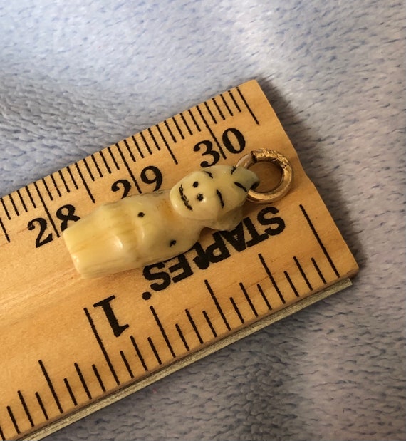 Antique Alaska Inuit Billiken Carved Lucky Charm Pend… - Gem