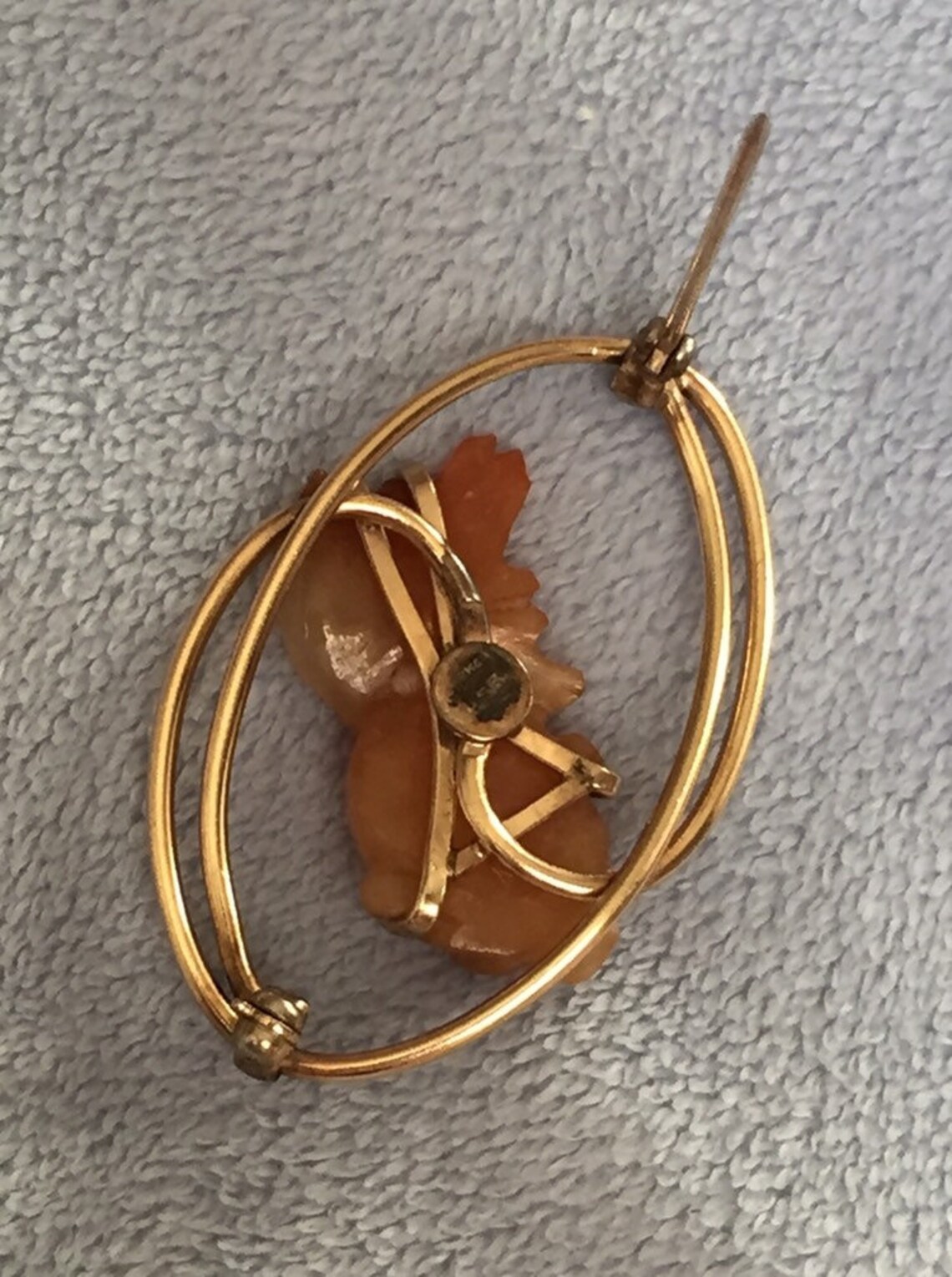 Signed Vintage H.S.B Harry S Bick Jade Fish Brooch Pin 12K Gold Filled ...