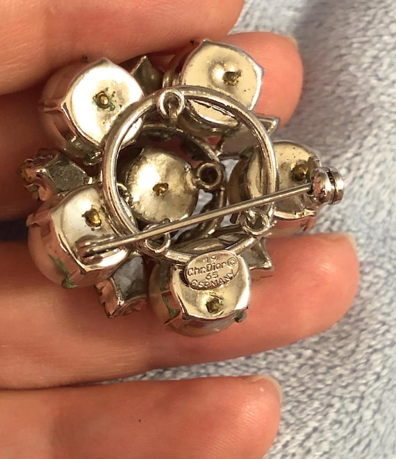 Signed Christian Dior 1965 Brooch Pin layered Translu… - Gem