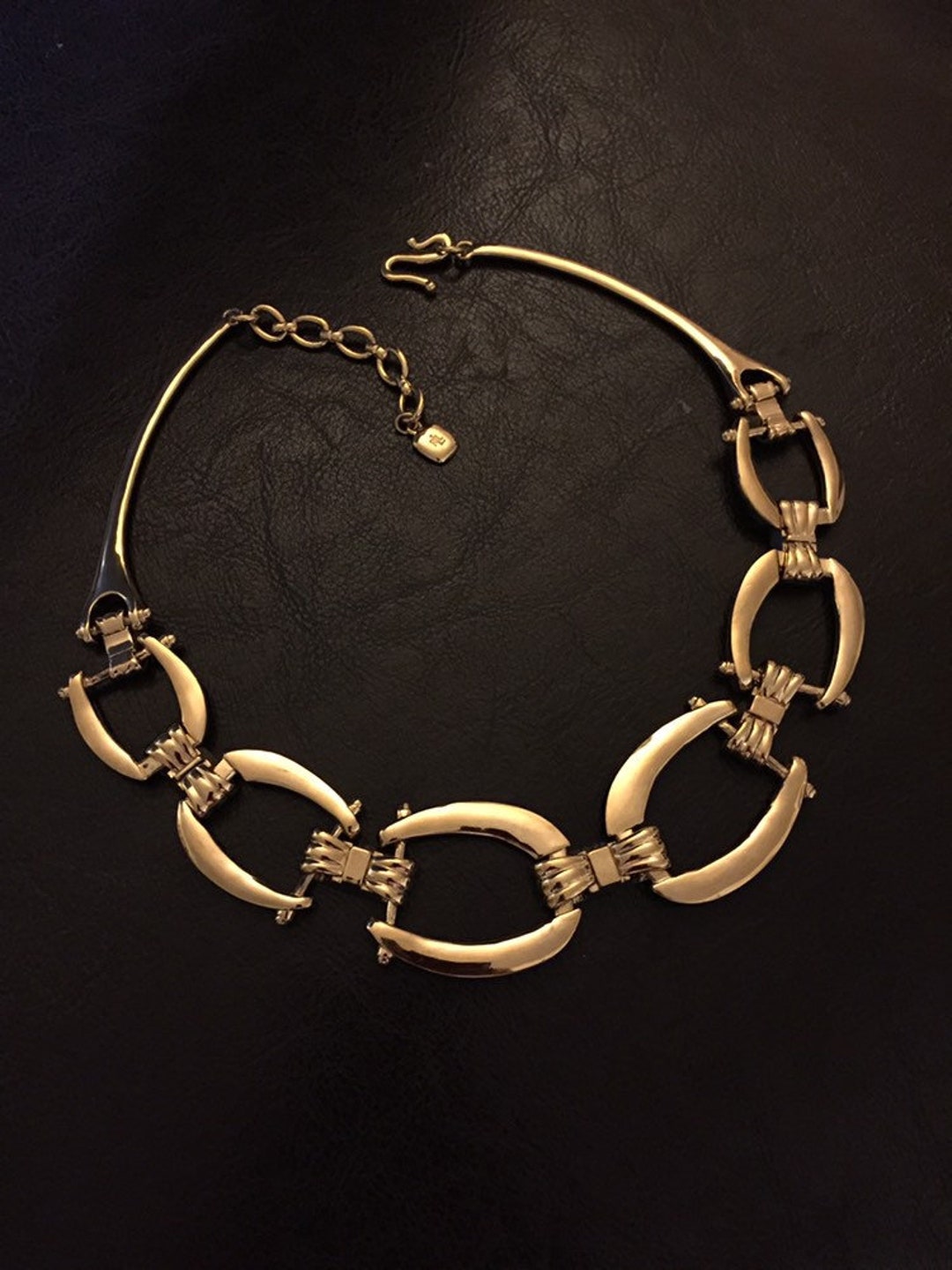 Vintage Ralph Lauren Graduated Horseshoes and Bits Necklace Articulated ...