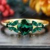 Simple Bezel Set Rhombus Shaped Emerald Ring, Emerald Engagement ...