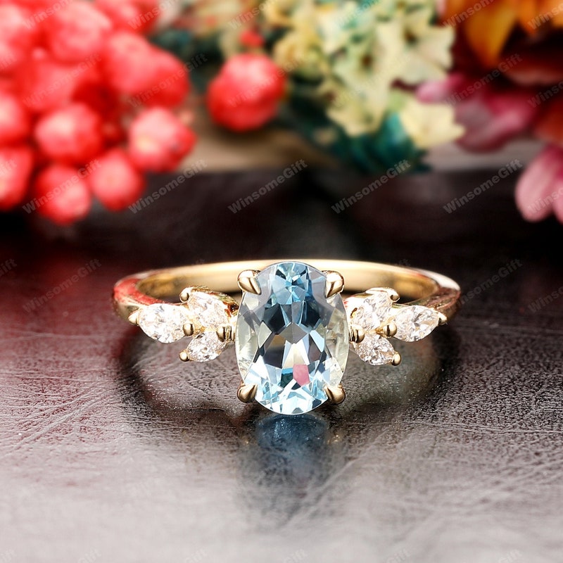 Blue Stone Ring - Etsy