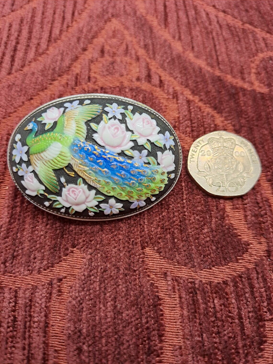 A Beautiful Toshikane Arita Oval Brooch - Etsy
