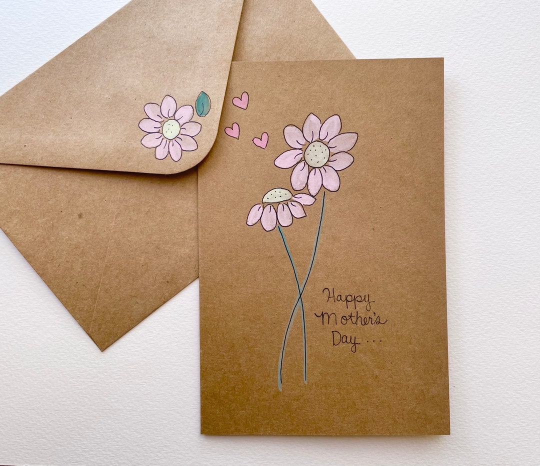 Daisy Mothers Day Card/personalised Daisy Card/watercolour/handmade ...