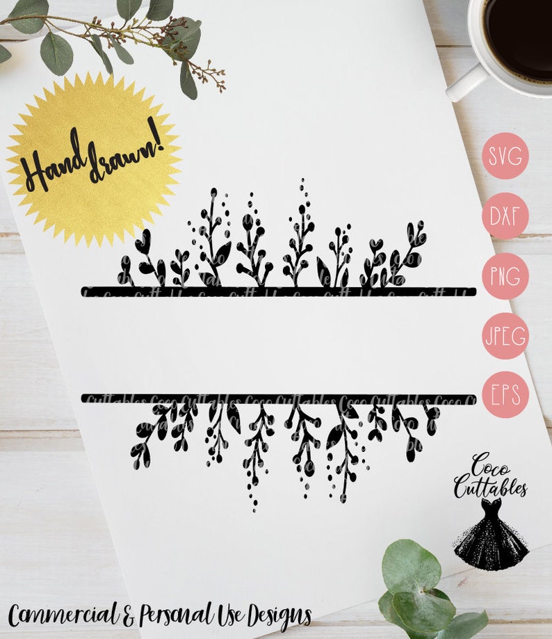 Laurel Monogram Svg Floral Monogram Svg Botanical Monogram | Etsy