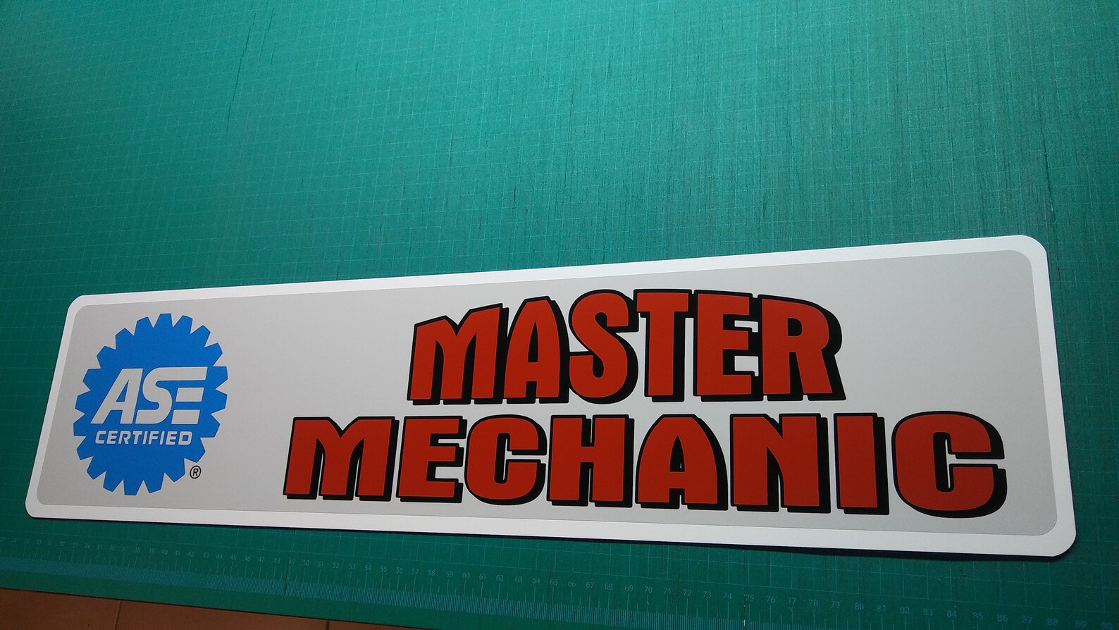 ASE Certified Master Mechanic Aluminum Sign 6" X 24" - Etsy