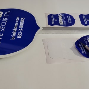 New Brinks Logo 100% Aluminum Yard Sign With 6 Window/doors Stickers ...