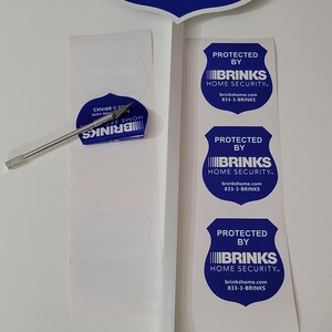 New Brinks Logo 100% Aluminum Yard Sign With 6 Window/doors Stickers ...