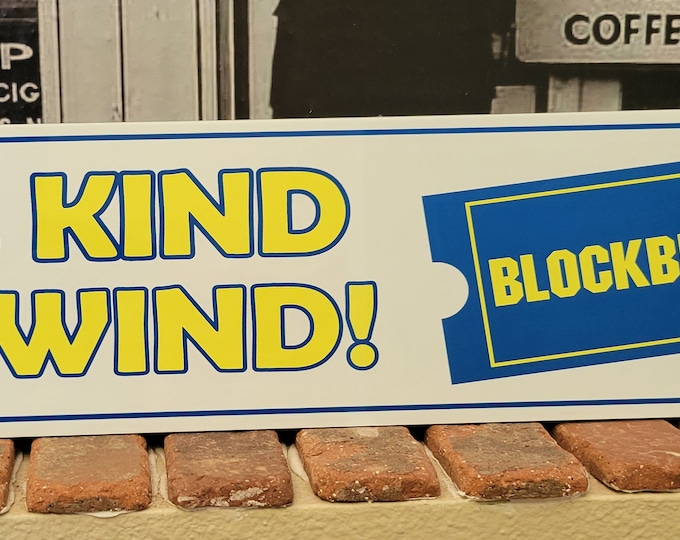 Please Remember to Rewind Blockbuster Video Rental VHS Vinyl Die-cut ...
