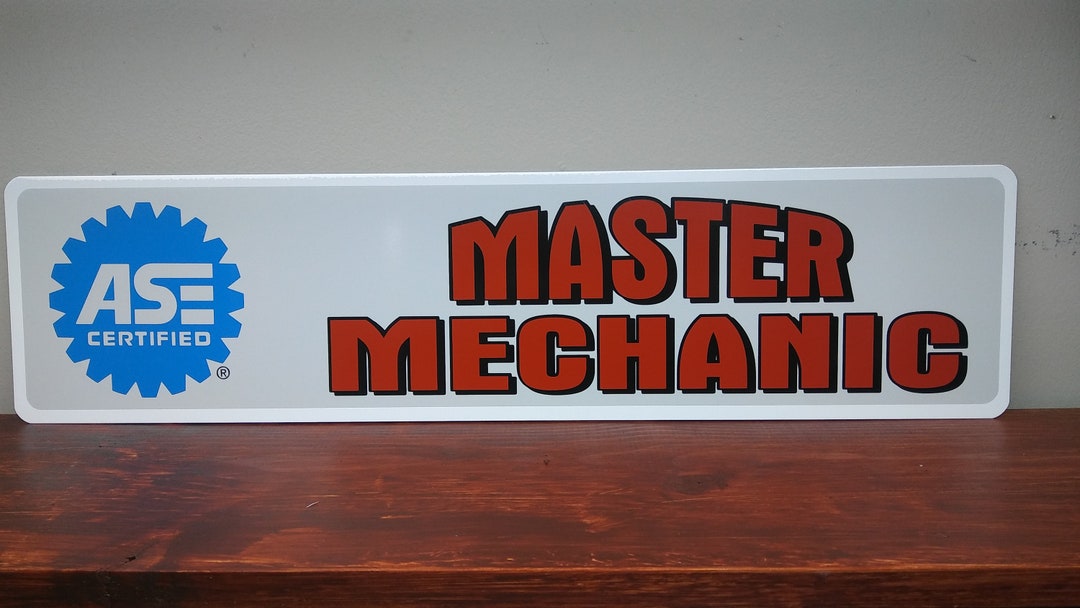 ASE Certified Master Mechanic Aluminum Sign 6" X 24" - Etsy