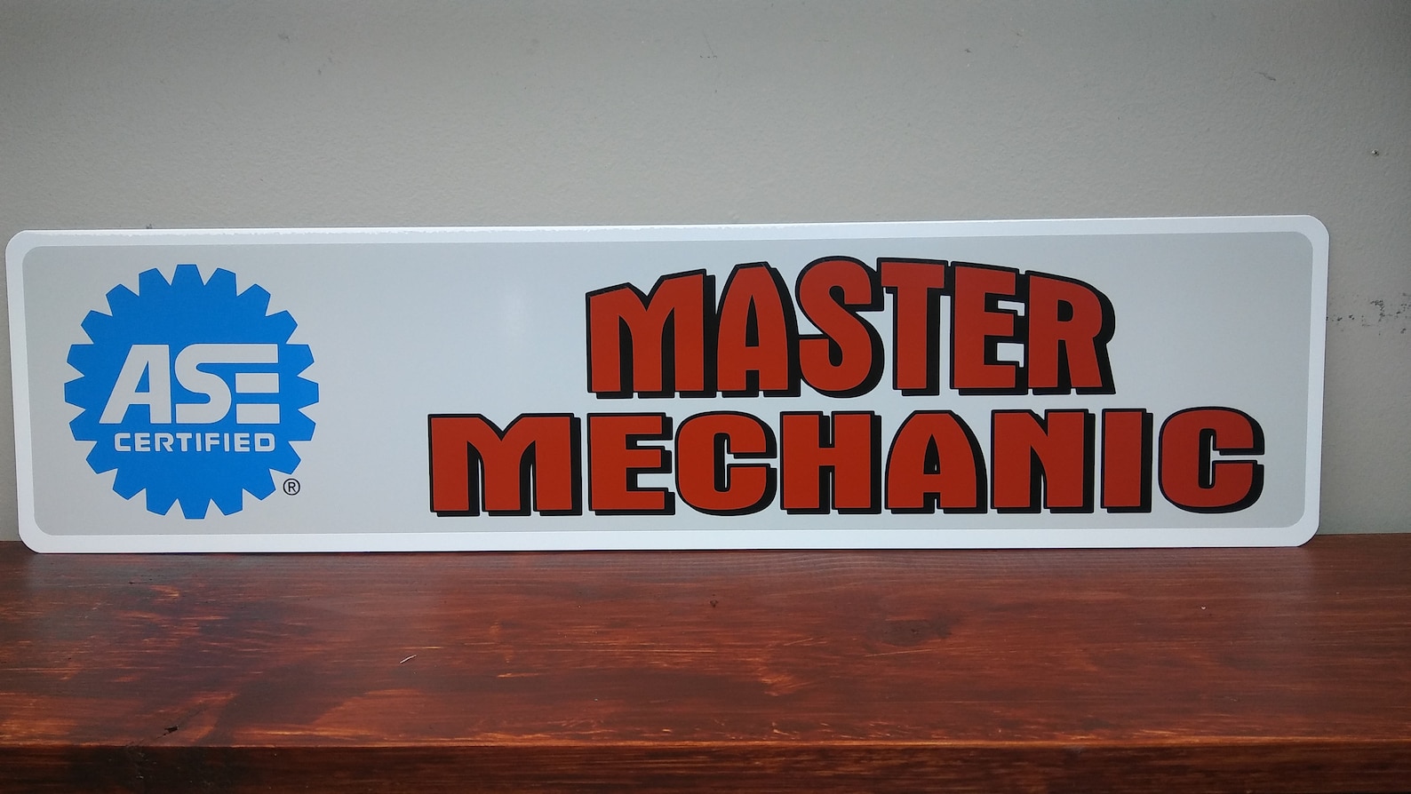ASE Certified Master Mechanic Aluminum Sign 6" X 24" - Etsy