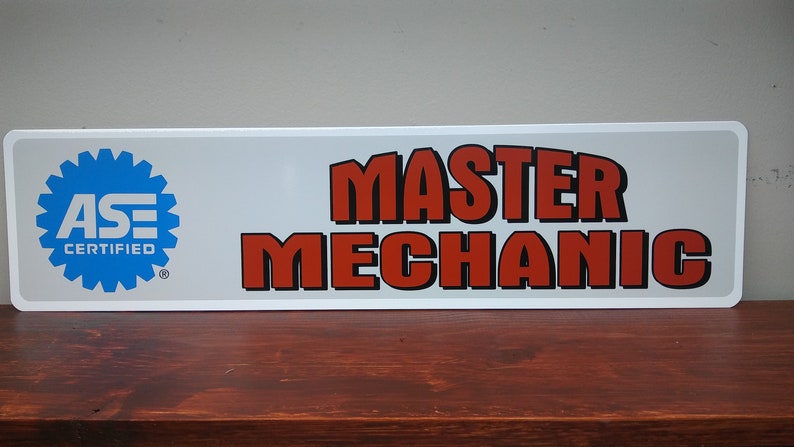 ASE Certified Master Mechanic Aluminum Sign 6" X 24" - Etsy