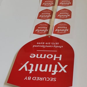 Xfinity 100% Aluminum Security Yard Sign 6 Outdoor Window Decals - Etsy