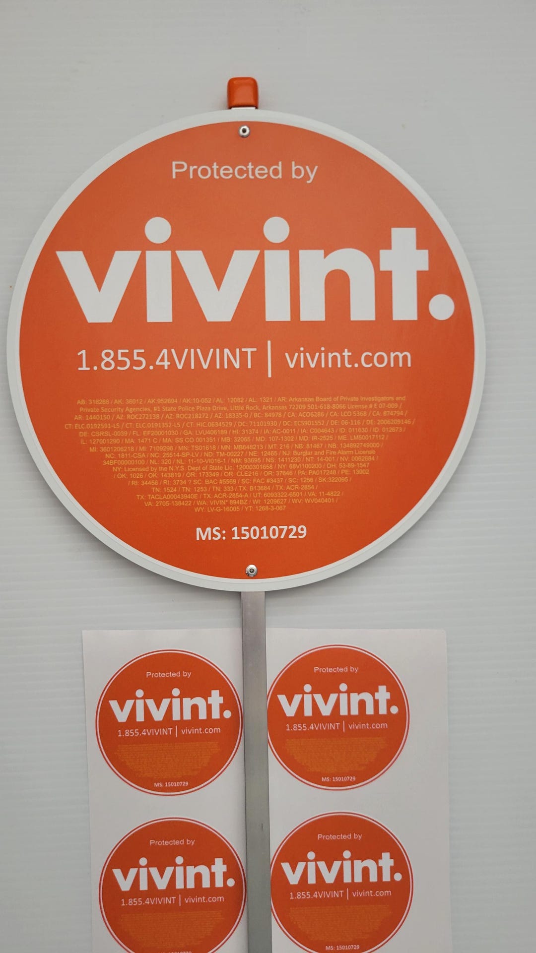 VIVINT Aluminum Security Yard Sign With 6 Decals, Free Shipping. - Etsy