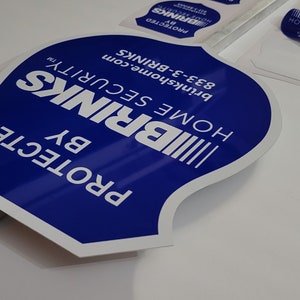 New Brinks Logo 100% Aluminum Yard Sign With 6 Window/doors Stickers ...