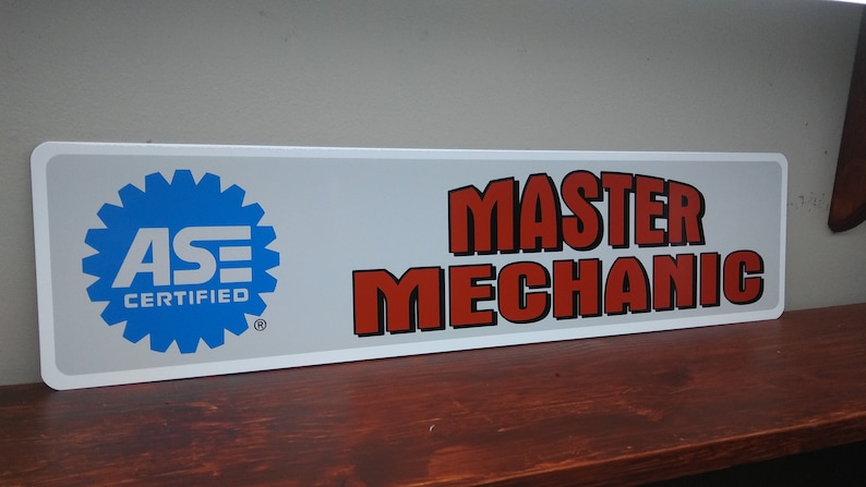 ASE Certified Master Mechanic Aluminum Sign 6" X 24" - Etsy