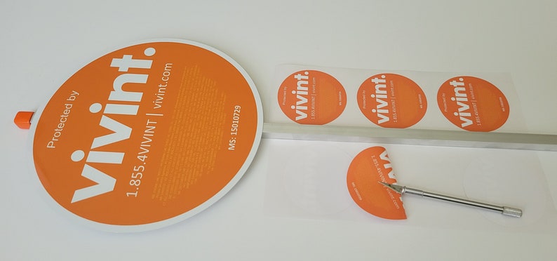 VIVINT Aluminum Security Yard Sign With 6 Decals, Free Shipping. - Etsy