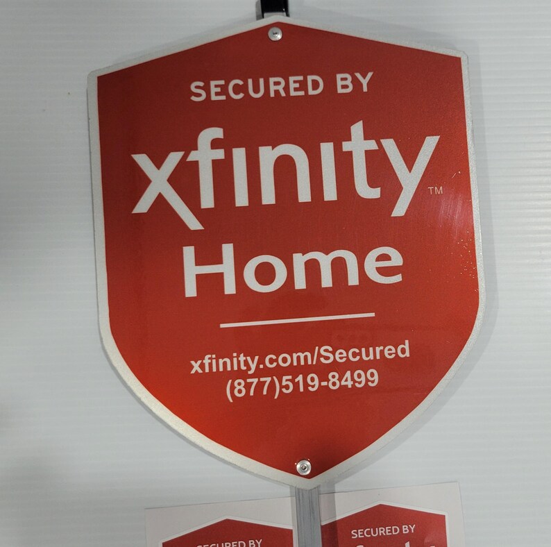 Xfinity 100% Aluminum Security Yard Sign Reflective With (6) Window ...