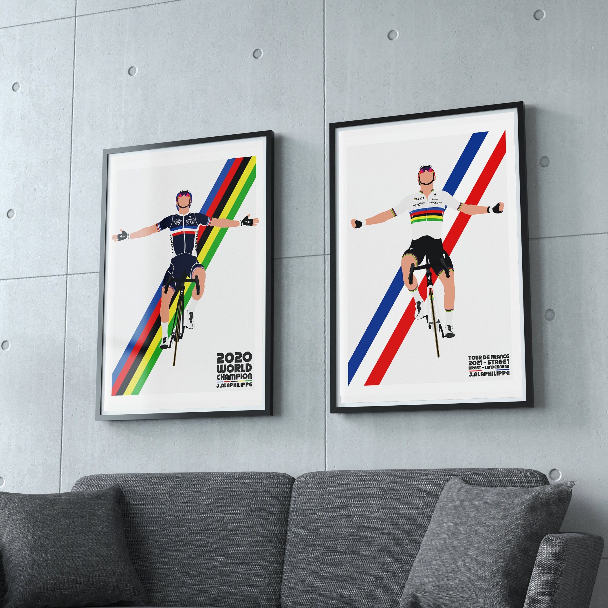 Julian Alaphilippe Tour De France 2021 Cycling Print Cycling Gifts ...