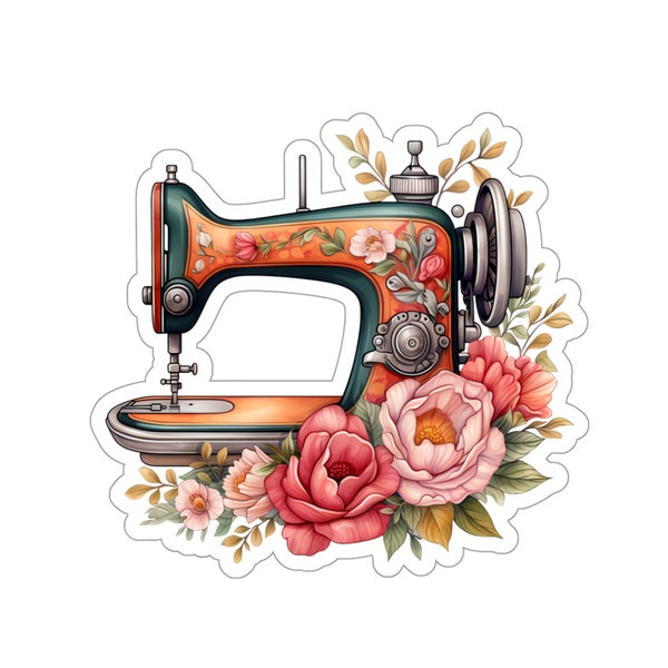Floral Decals Sewing Machine - Etsy