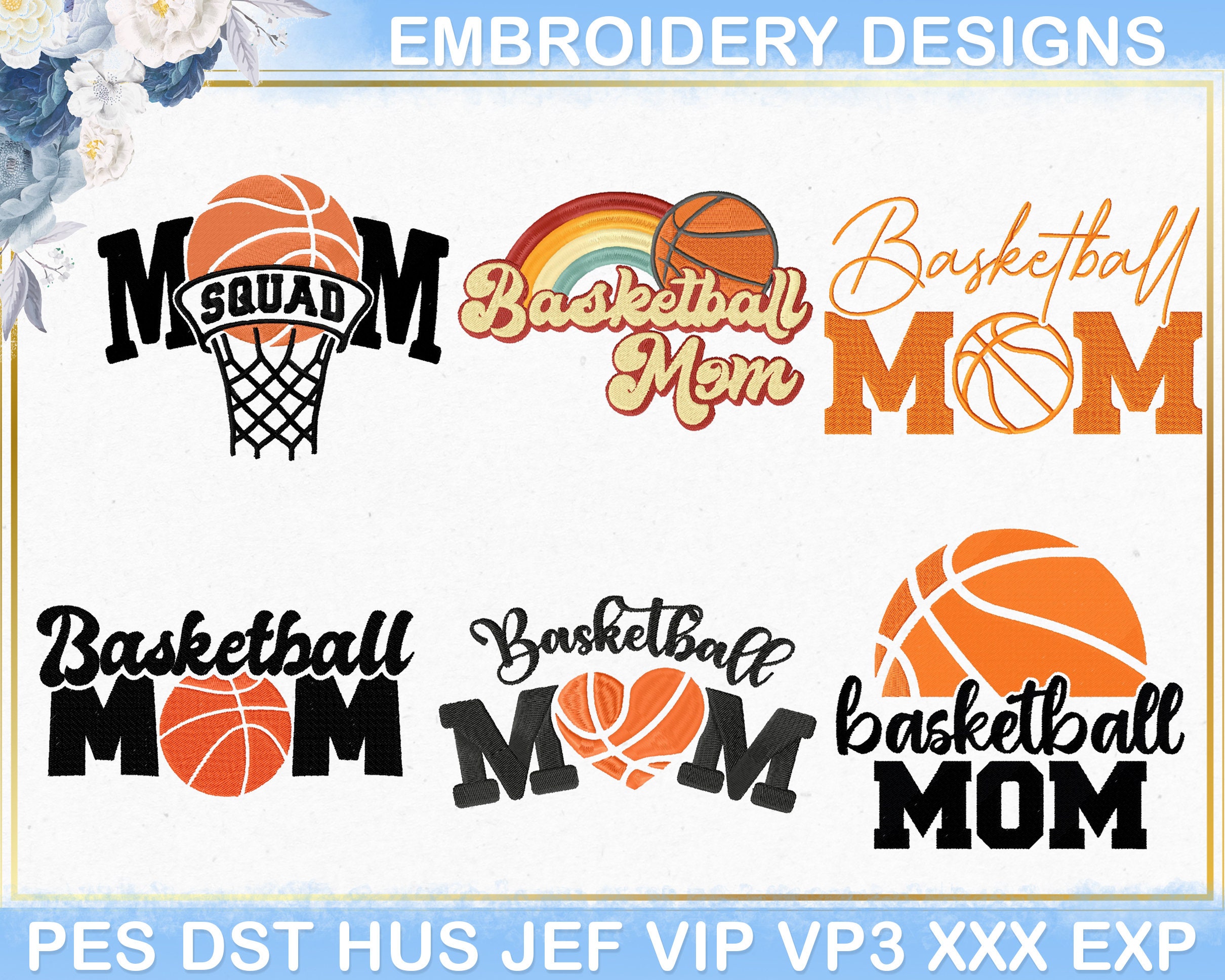 Basketball Mom Embroidery Design, Basketball Mama Embroidery File ...