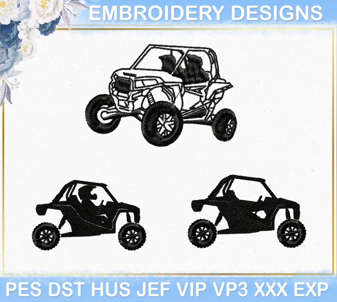 Side by Side Embroidery Design, off Road Embroidery File, UTV ...