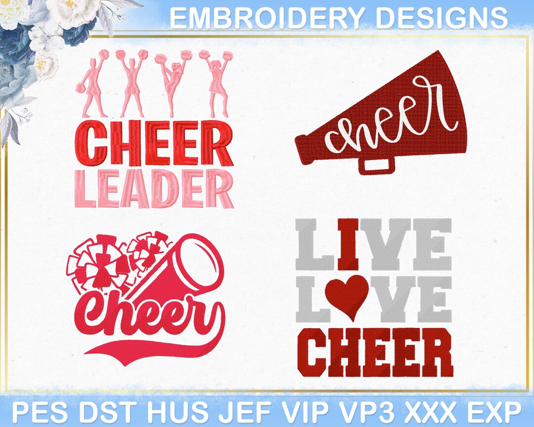 Cheerleader Machine Embroidery Design, Cheer Leader Embroidery Design ...