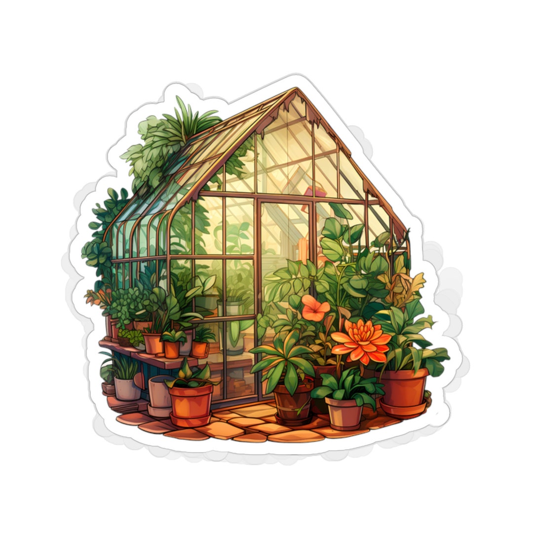 Cute Greenhouse Sticker, Plant Sticker, Plant Lady Sticker, Plant Lover ...