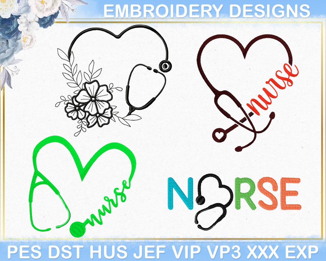 Nurse Embroidery Design, Medical Embroidery Designs, Nurse Embroidery ...