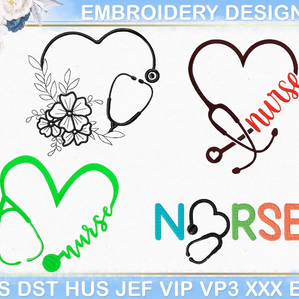 Nurse Embroidery - Etsy
