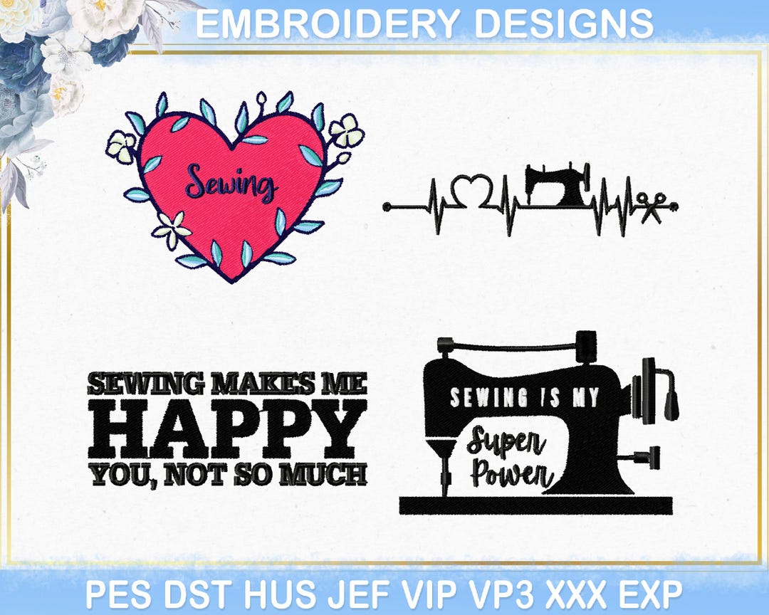 Sewing Machine Embroidery Design, Crazy Sewing Lady Embroidery, Sew ...