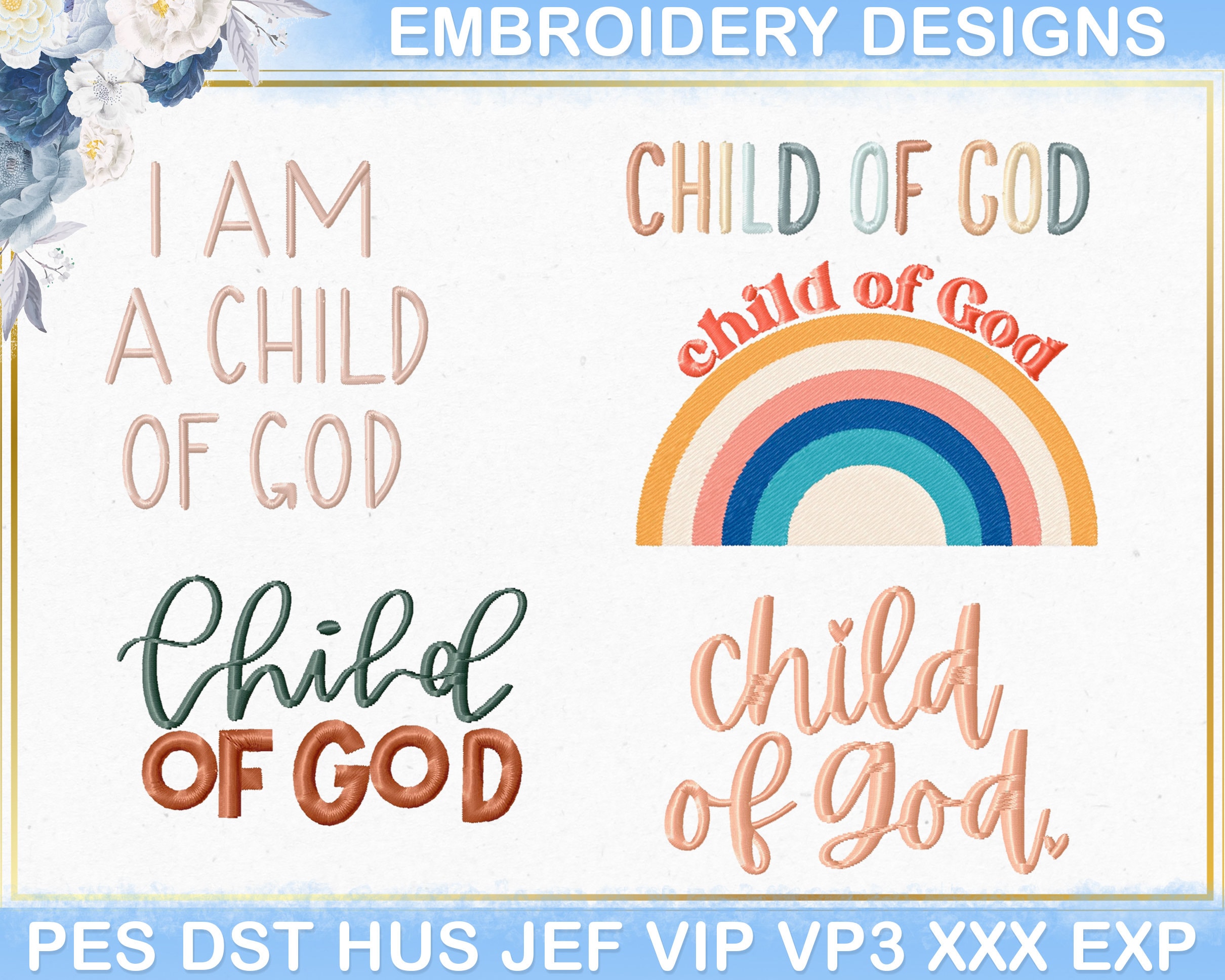 Child of God Machine Embroidery Design, Corinthians 6 Embroidery File ...