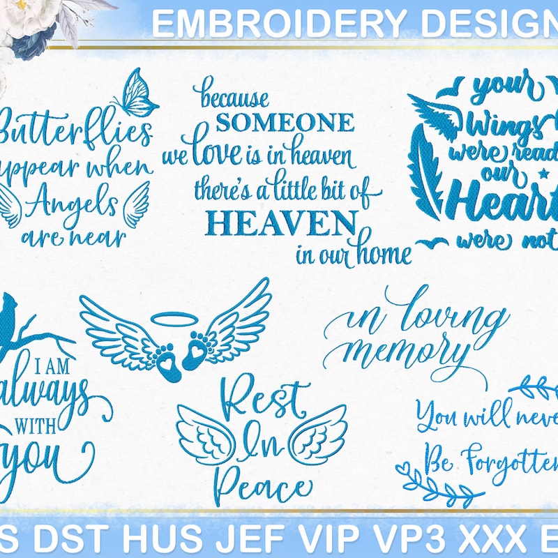 Memorial Embroidery - Etsy