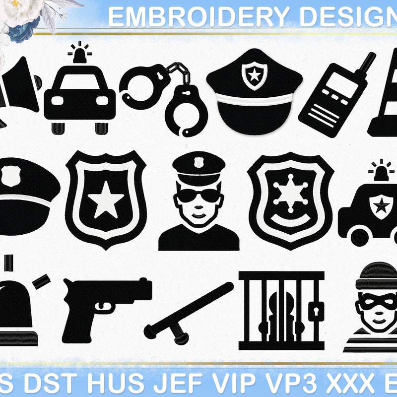 Police Embroidery - Etsy