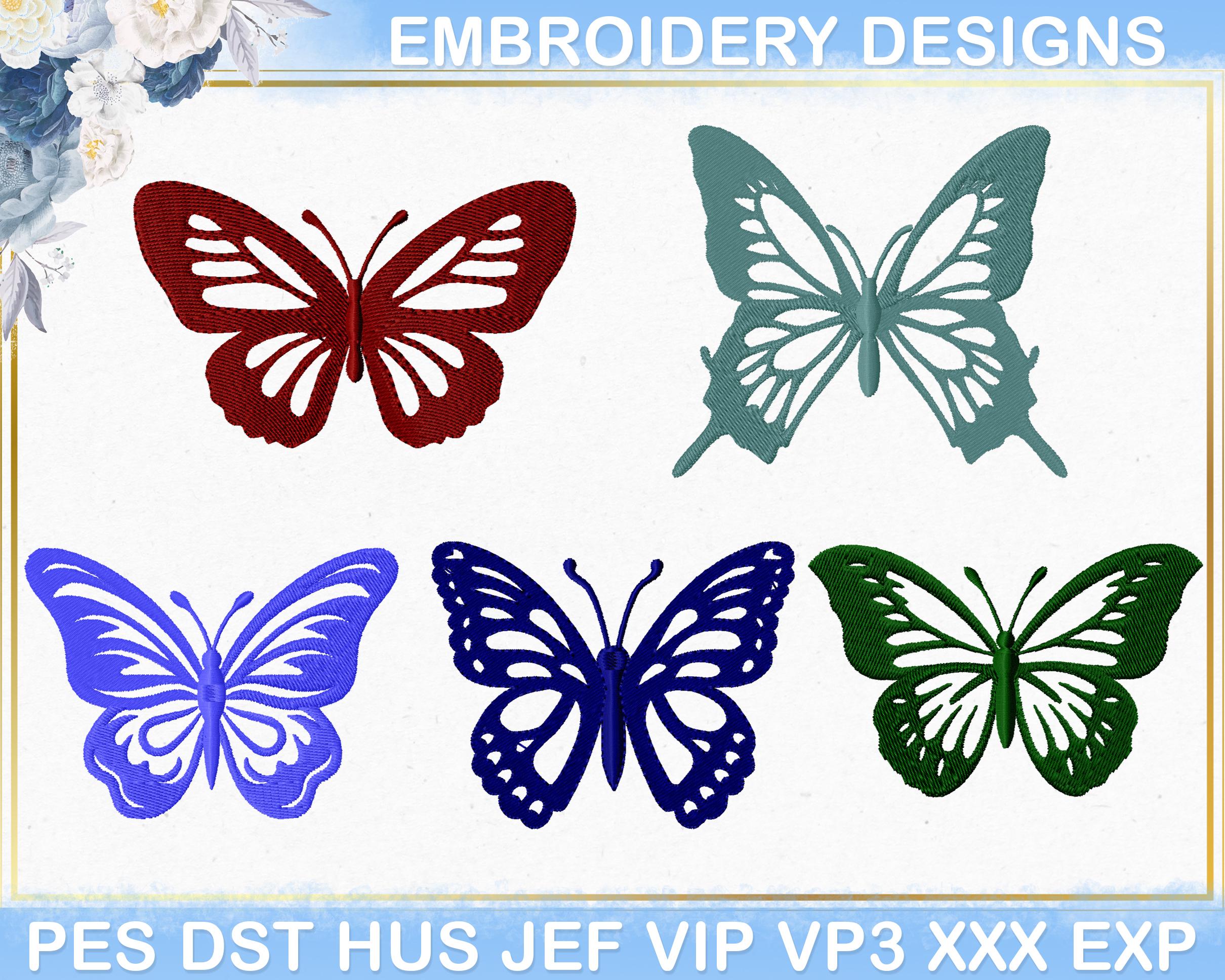 Butterfly Embroidery Design, Butterfly Butterflies Insect Embroidery ...